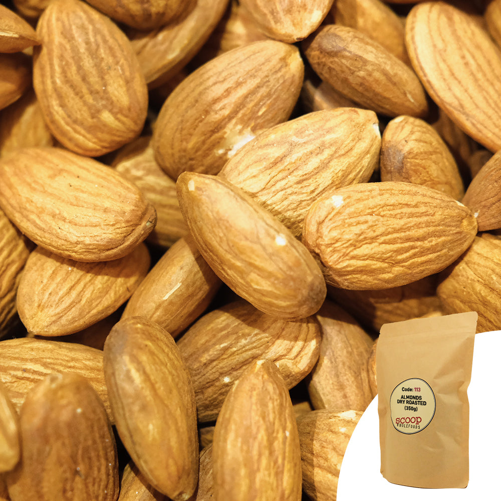 Dry Roasted Almonds Pouch 350G | Scoop Wholefoods Singapore